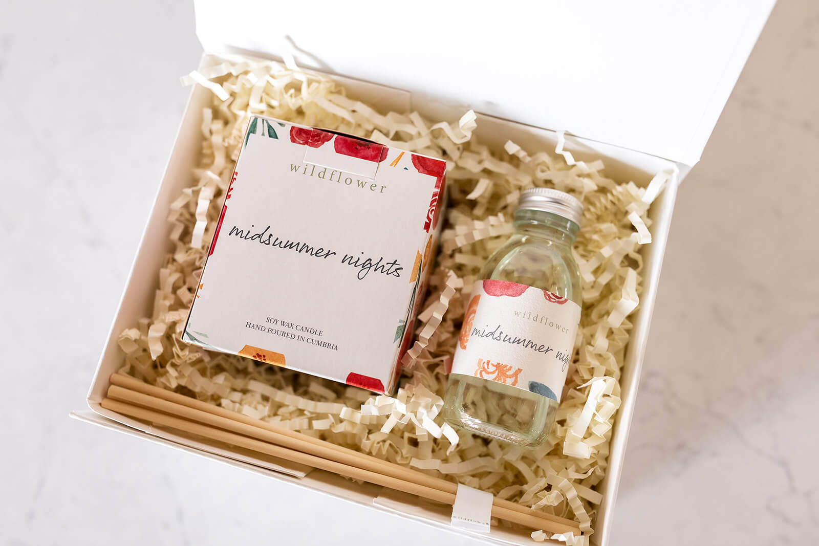 Midsummer Nights Candle & Diffuser Gift Box – Wildflower